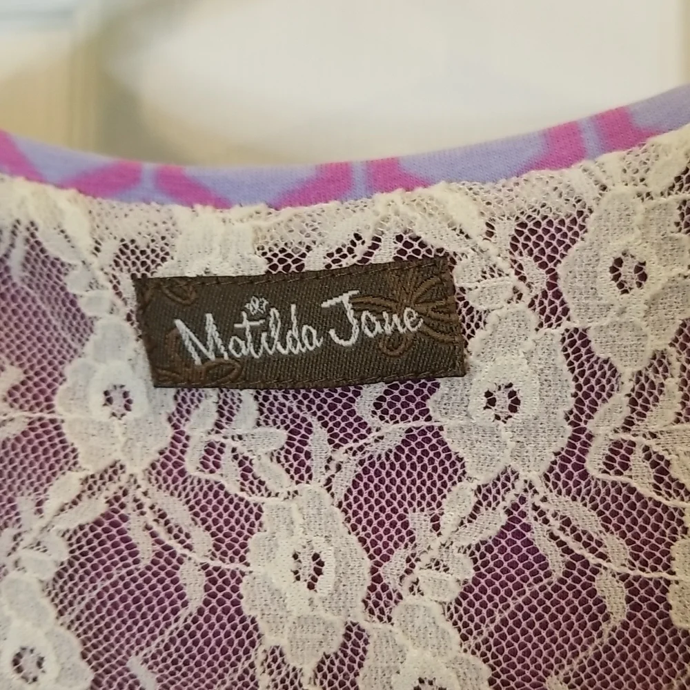 Matilda Jane | Shirts & Tops | Matilda Jane Poet Peplum Top Purple With ...